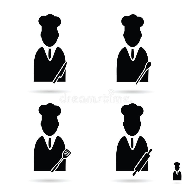 Cook icon set vector stock vector. Illustration of cooking - 47205134