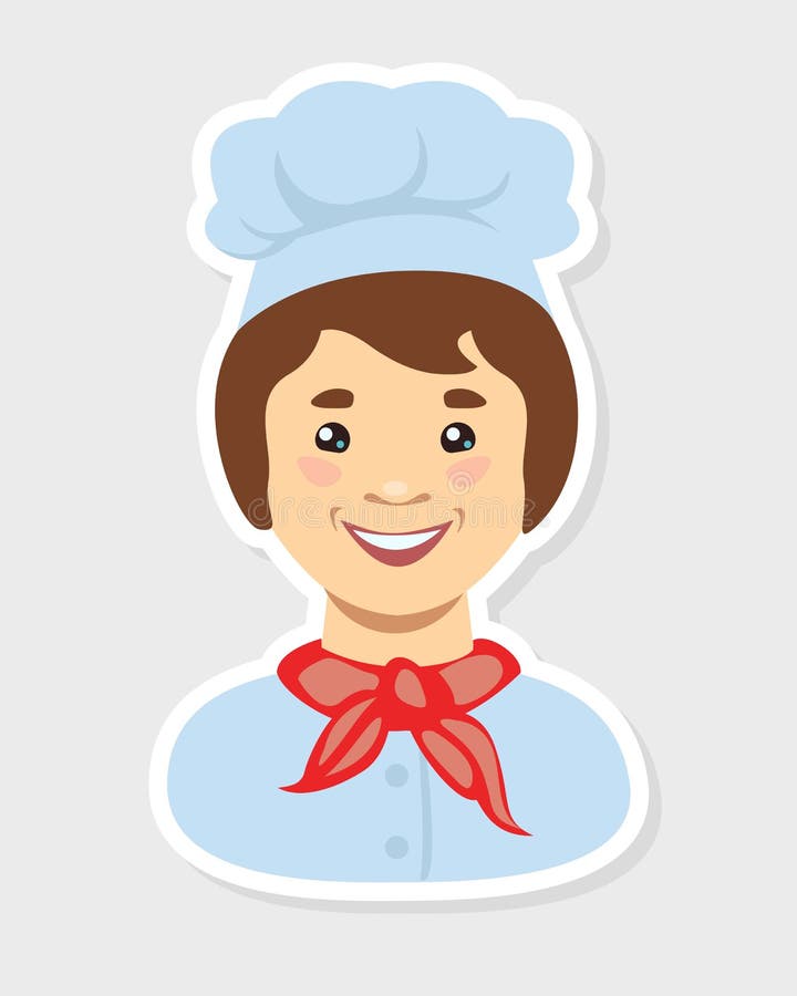 Cook Icon. Vector Chef Avatar Stock Vector - Illustration of adult ...