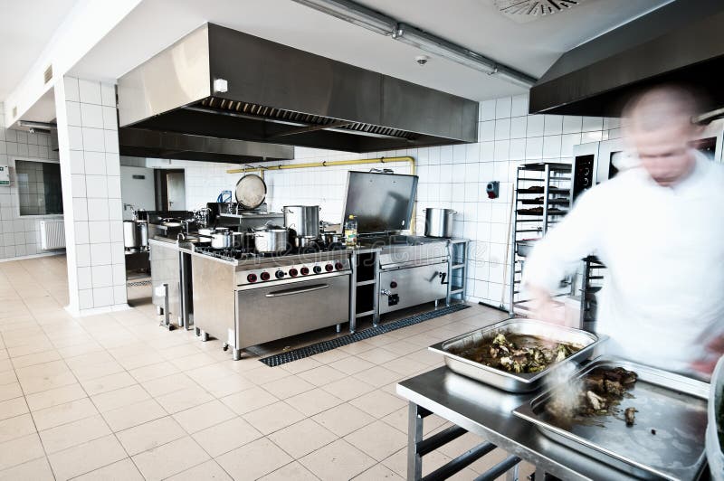 Two Cooks Industrial Kitchen Stock Photo - Image of people, mass: 9449092