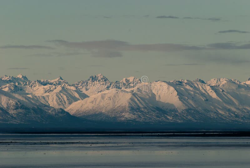 Cook Inlet Mountains stock photo. Image of alaska, early - 30804148