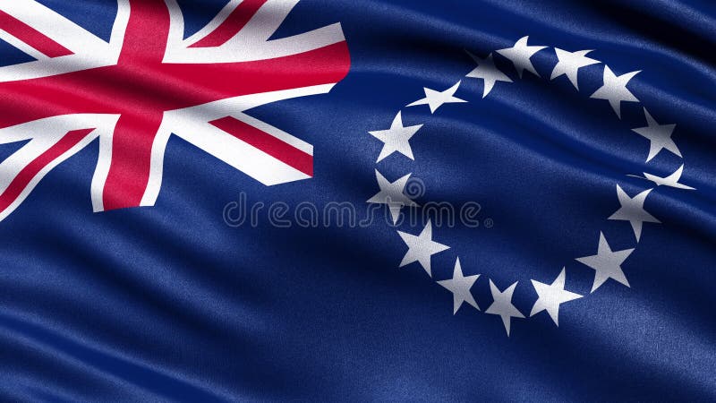 Cook Islands Flag Seamless Loop. 3D Animation. Stock Video - Video of ...