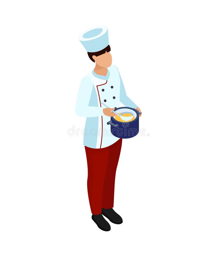 Cook Isometric Professions Composition Stock Vector - Illustration of ...