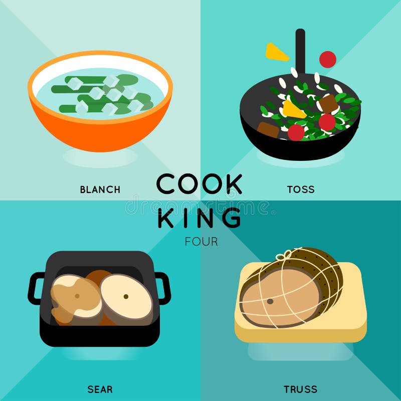 Cook king four stock vector. Illustration of edit, shake - 91704041