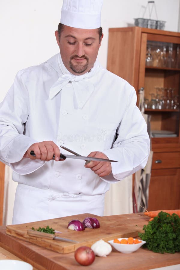 Cook in kitchen stock photo. Image of preparation, catering - 33682150