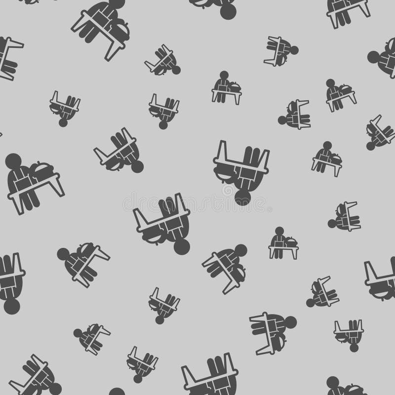 Cook and Kitchen Table with Saucepan Solid Seamless Pattern, Culinary ...