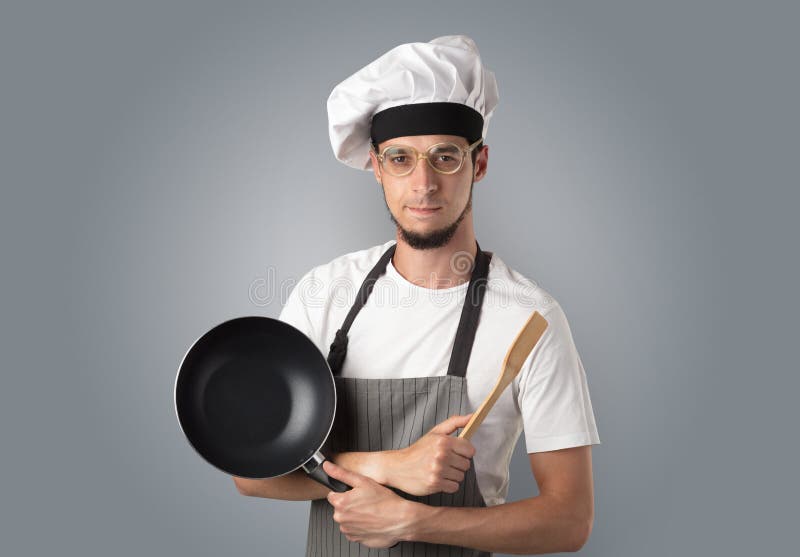 Cook with Kitchen Tools and Empty Wallpaper Stock Image - Image of ...