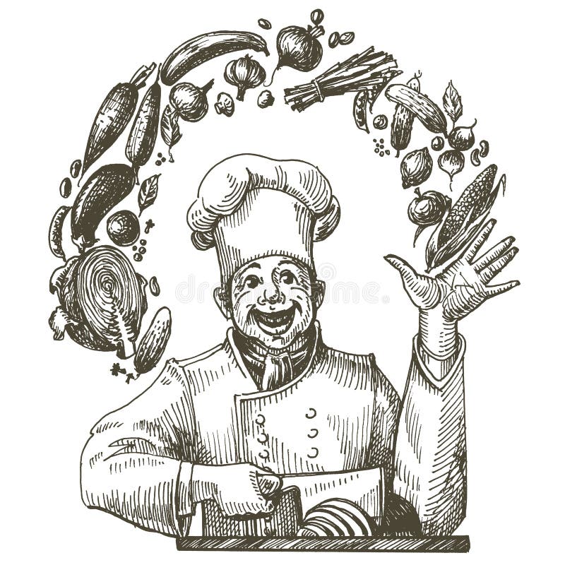 Chef Sketch Stock Illustrations – 18,023 Chef Sketch Stock ...