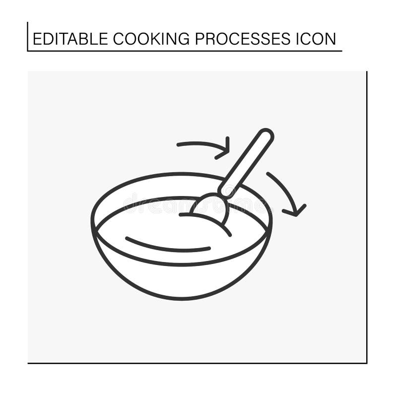 Cook line icon stock vector. Illustration of baking - 239485918