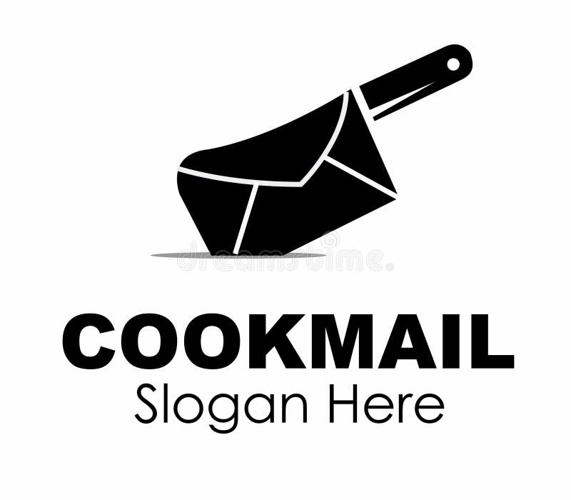 Cook Mail Logo Design Concept Stock Vector - Illustration of poster ...