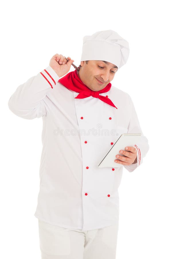 Cook Man Wearing Uniform Screams Stock Image - Image of male, culinary ...