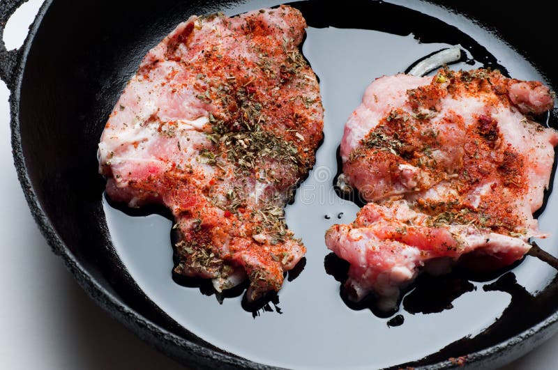 Cook meat stock photo. Image of steak, cooking, spice - 12955252