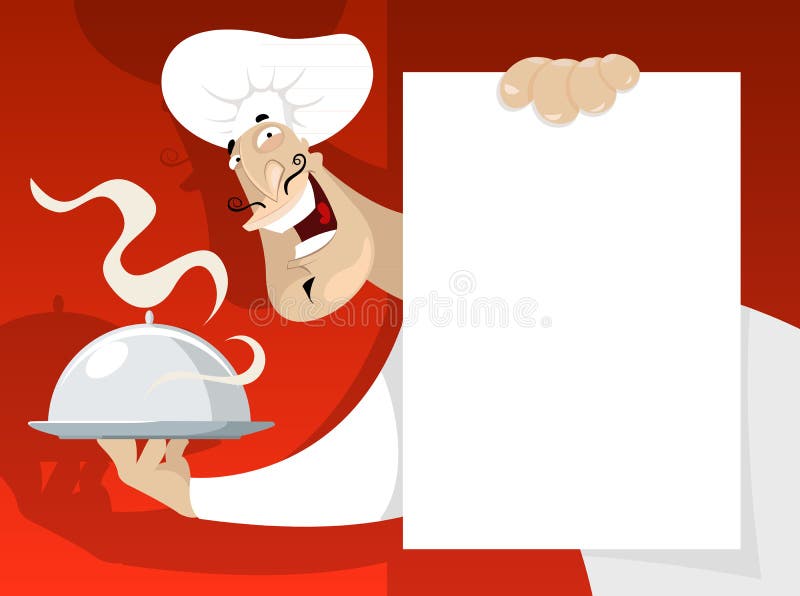 Chef Menu Scroll stock vector. Illustration of catering - 32883609