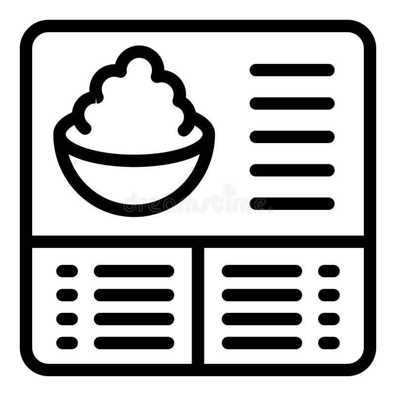 Cook Menu Icon Outline Vector. Home Board Stock Vector - Illustration ...