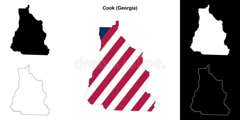 Cook outline map stock vector. Illustration of contour - 323869071