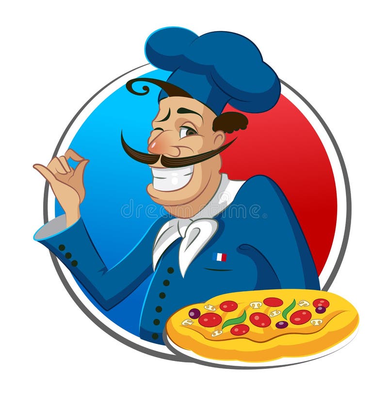 Pizza Chef stock vector. Illustration of person, pizza - 24996902