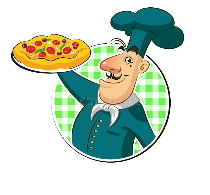 Cook pizza stock vector. Illustration of black, fast - 34648108