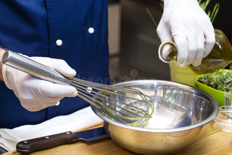 Cook prepares canapes stock photo. Image of canapes, bread - 53654090