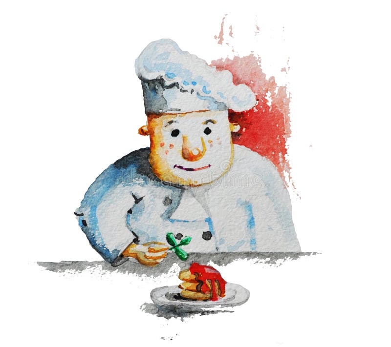 Cook stock illustration. Illustration of painted, cuisine - 74700123