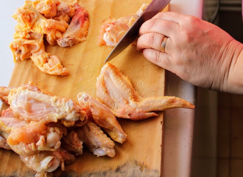 Cook Preparing Chicken Meat Stock Image - Image of grilling, dinner ...