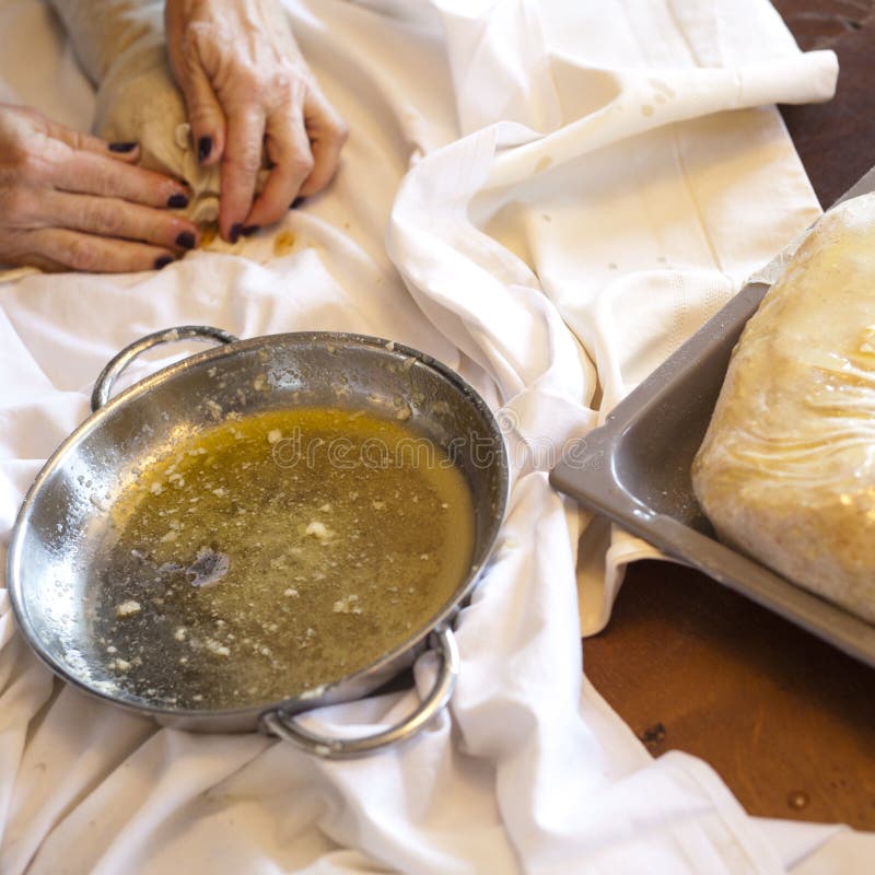 Cook Preparing Meat with Baste Stock Image - Image of cloth, basting ...