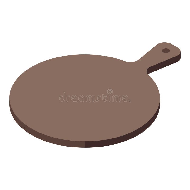 Cook Round Board Icon Isometric Vector. Wooden Pizza Stock Vector ...