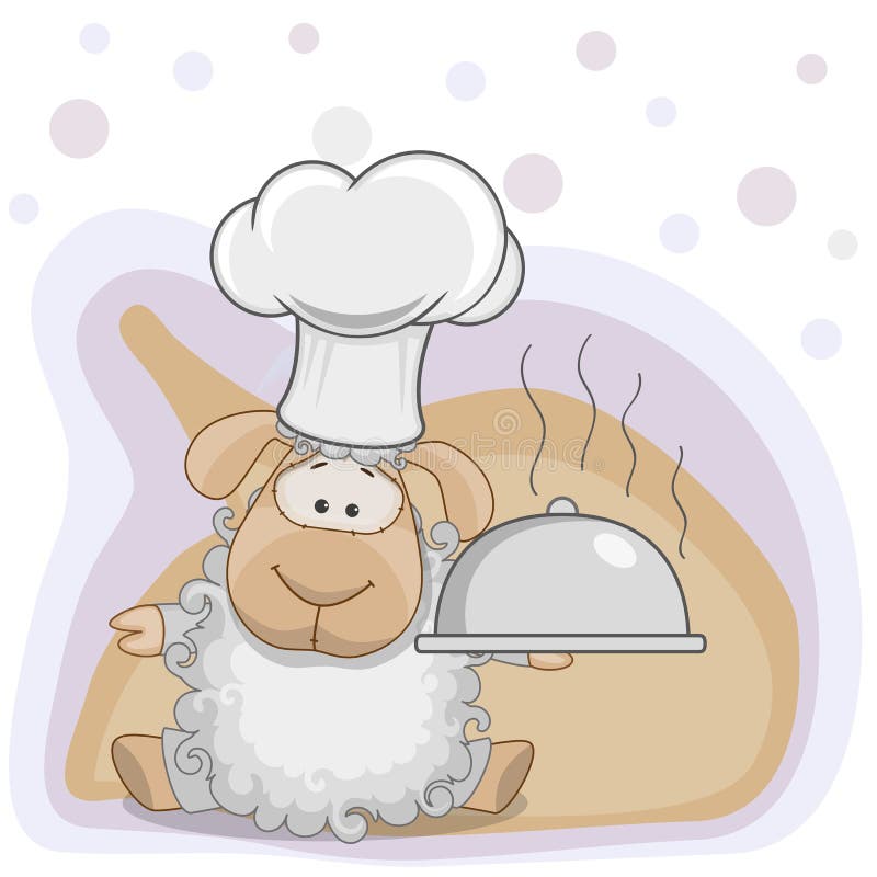 Cook Sheep stock vector. Illustration of cute, humor - 43297621