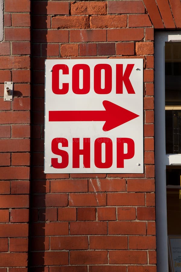 Cook shop sign. stock photo. Image of sign, symbol, communication ...