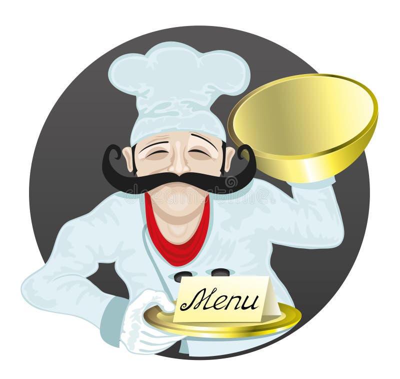 Cook sign on white. stock vector. Illustration of gastronomy - 34901312