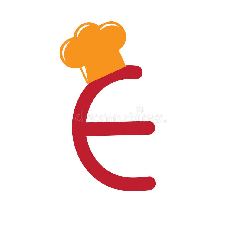 Cook Themed Alphabet Design Concept: E Stock Illustration ...