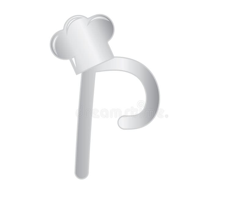Cook Themed Alphabet Design Concept: P Stock Vector - Illustration of ...