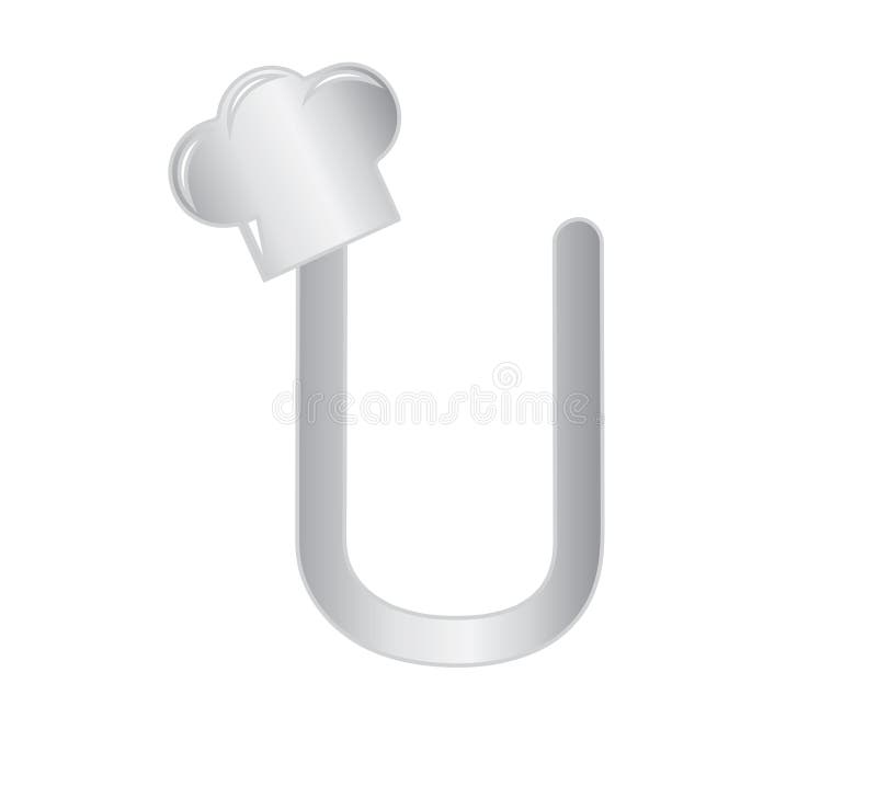 Cook Themed Alphabet Design Concept: U Stock Illustration ...