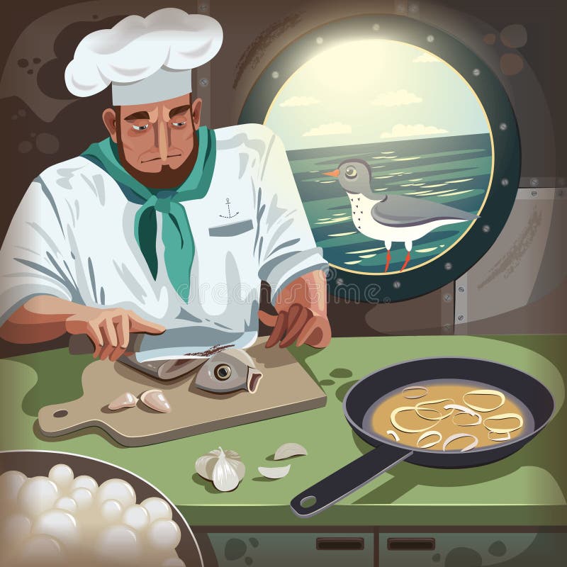 Cook stock vector. Illustration of onion, porthole, cooking - 39488193