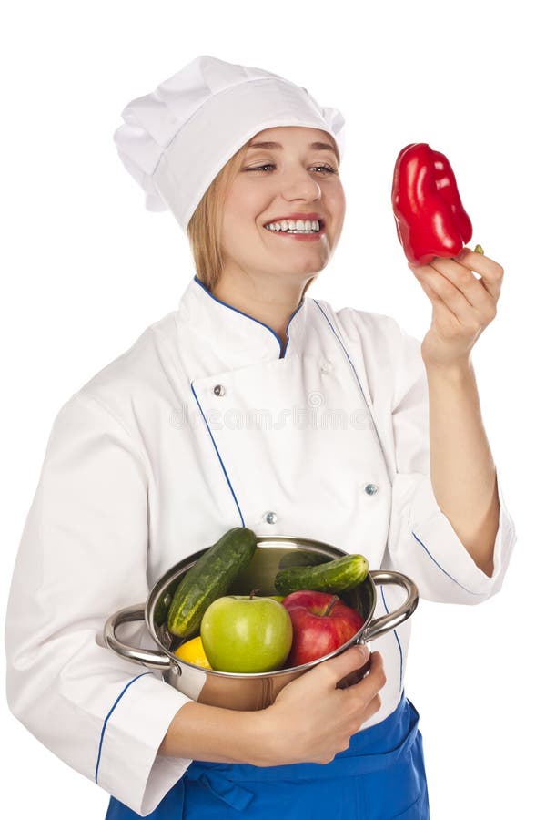 Cook with Vegetables at the Table, Preparing Stock Image - Image of ...