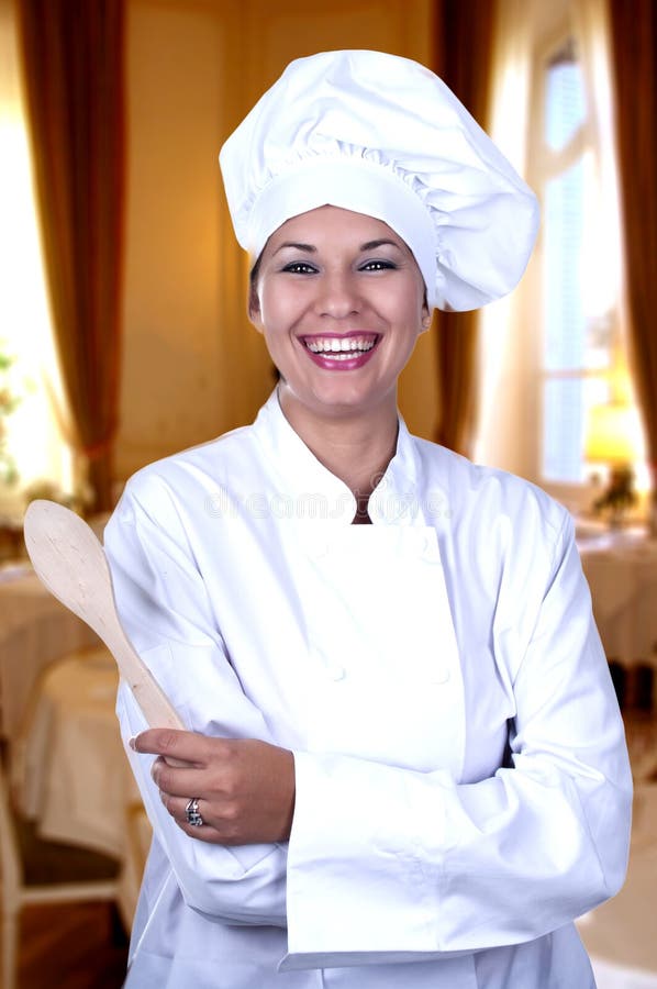 Cook woman stock image. Image of gesture, career, industry - 24147191