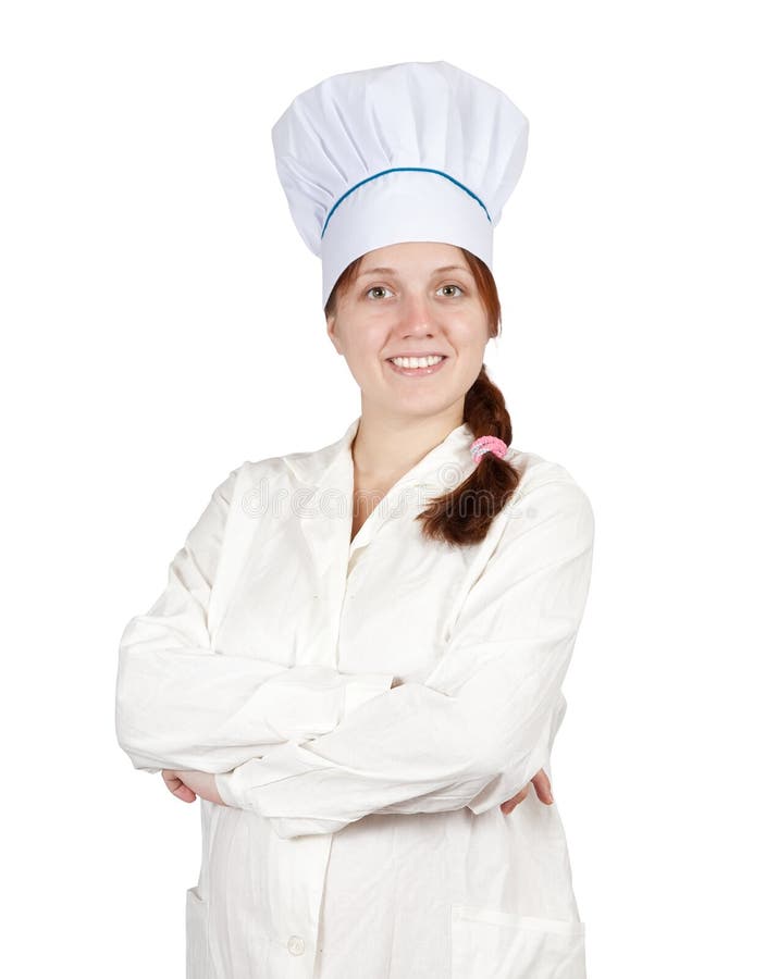 Cook woman in toque stock photo. Image of caucasian, young - 14777370