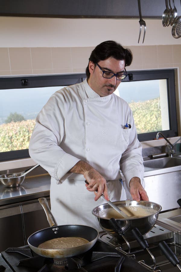 Cook at work stock image. Image of preparation, chopping - 69399277