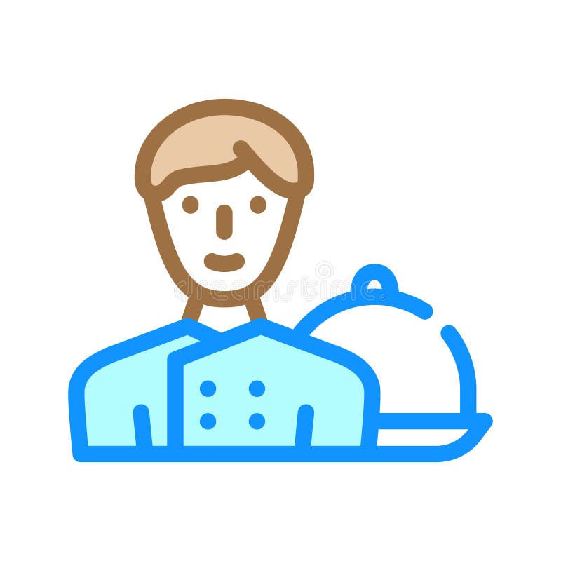 Cook Worker Color Icon Vector Illustration Stock Illustration ...