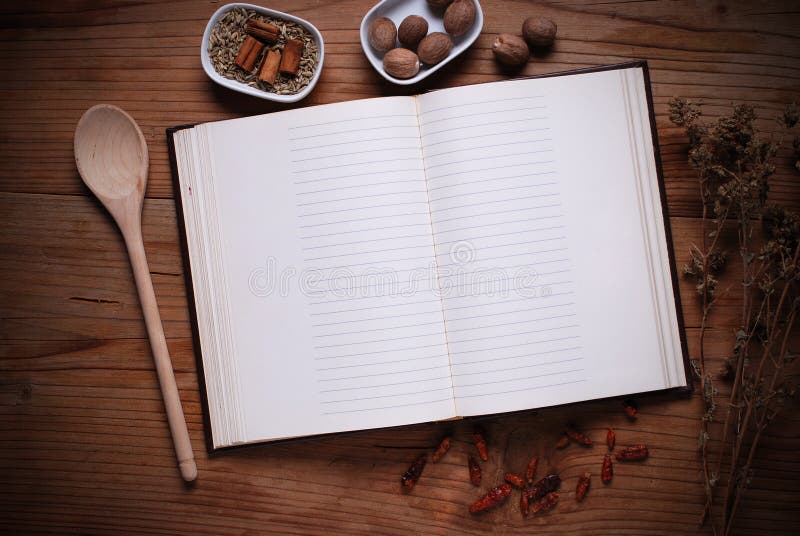 Recipe cook book. stock photo. Image of paper, spoon - 35526264