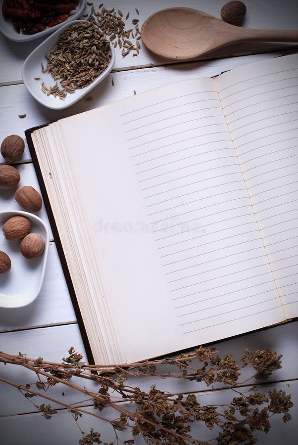 Cookbook on the table stock image. Image of notebook - 37360233
