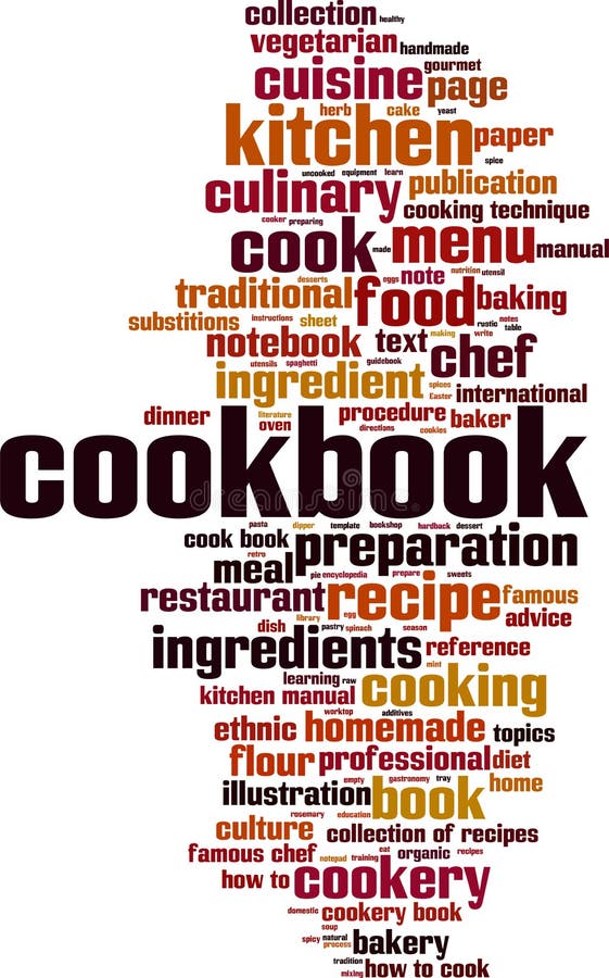 Cookbook word cloud stock vector. Illustration of cloud - 151802151
