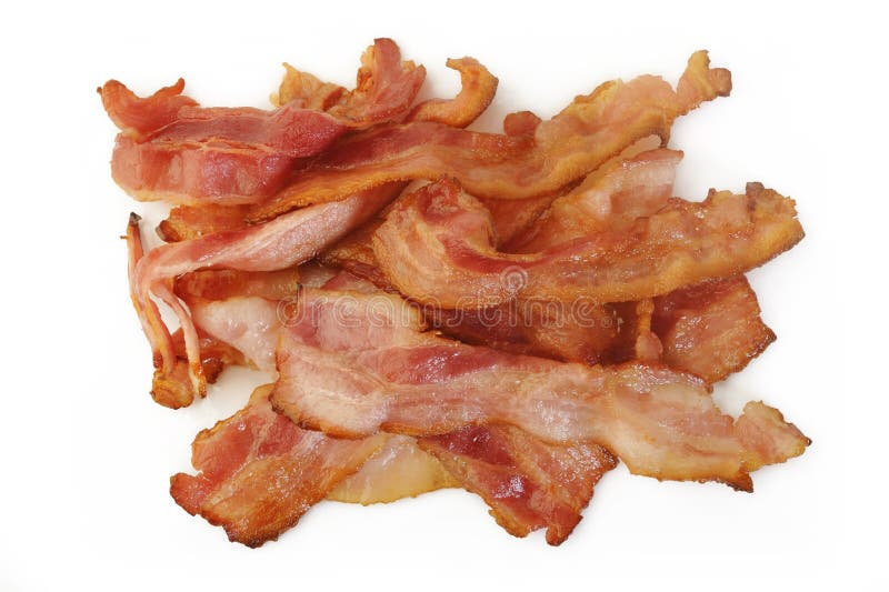 Cooked bacon rashers stock photo. Image of appetizer - 109579648