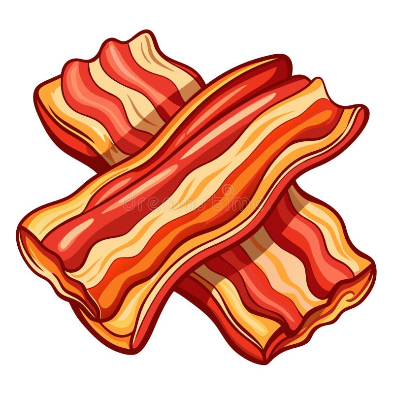 Cooked Bacon Slices Isolated on Transparent or White Background, Png ...