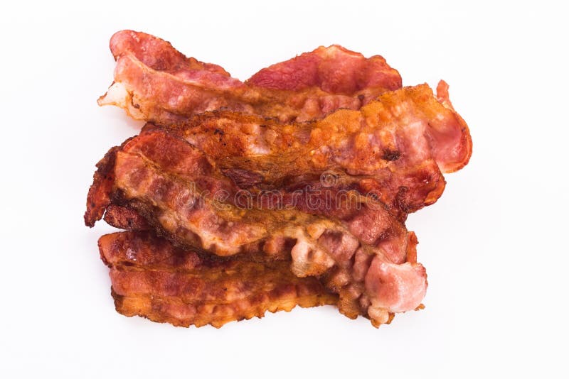 Cooked Bacon Strips stock photo. Image of crisp, crispy - 84149904