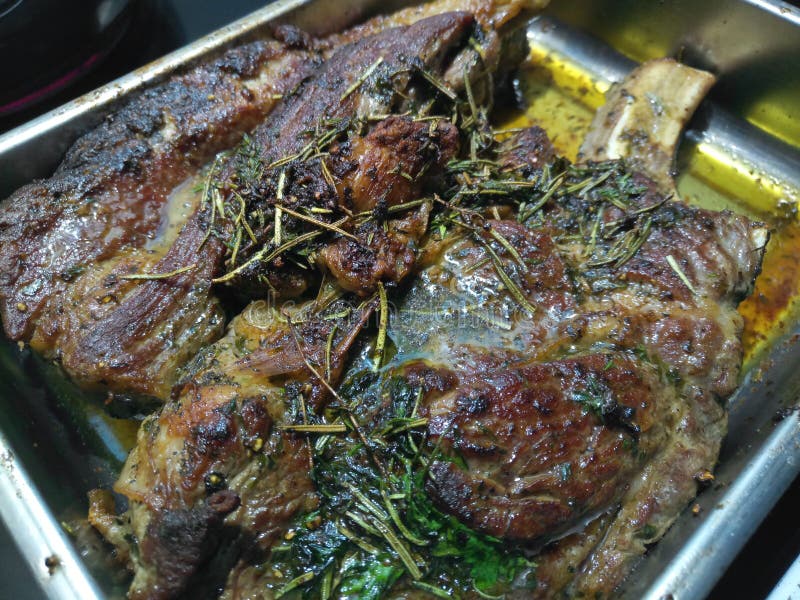 Cooked Beef Carvery Hot in a Silver Tray Stock Image - Image of beef ...