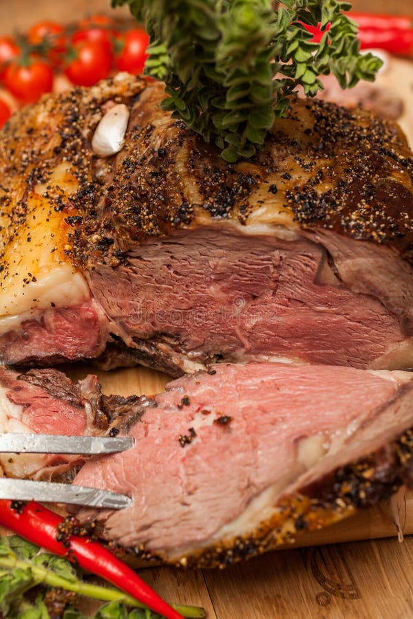 English Roast Meat by Fire with Flames Stock Photo - Image of ...