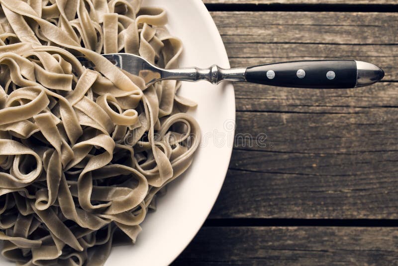 Cooked Black Rice on Blue Plate Stock Image - Image of health, black ...