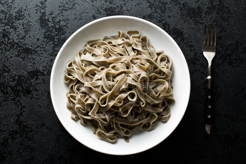Cooked Black Rice on Blue Plate Stock Image - Image of health, black ...