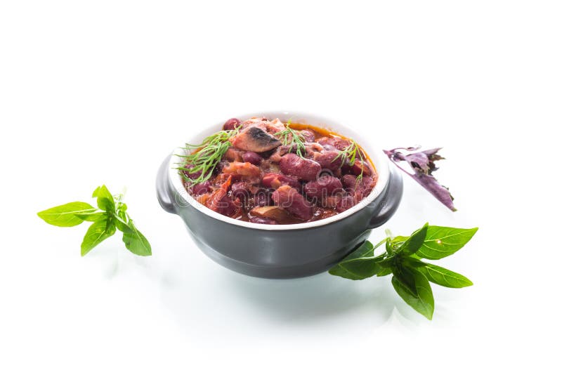 Cooked Boiled Red Beans with Various Vegetables Stock Photo - Image of ...