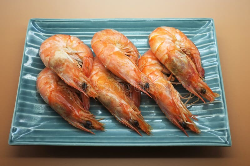 Cooked Shrimp / Prawn with Head / Seafood Stock Photo - Image of cooked ...