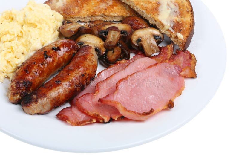 Full Breakfast Plate stock photo. Image of fried, mushrooms - 1522870
